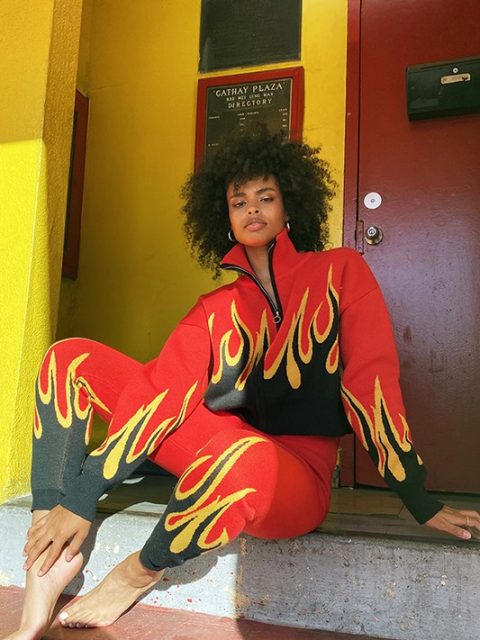 Fire pattern high rise knit joggers – MyGirlfriend'sClosetBoutique